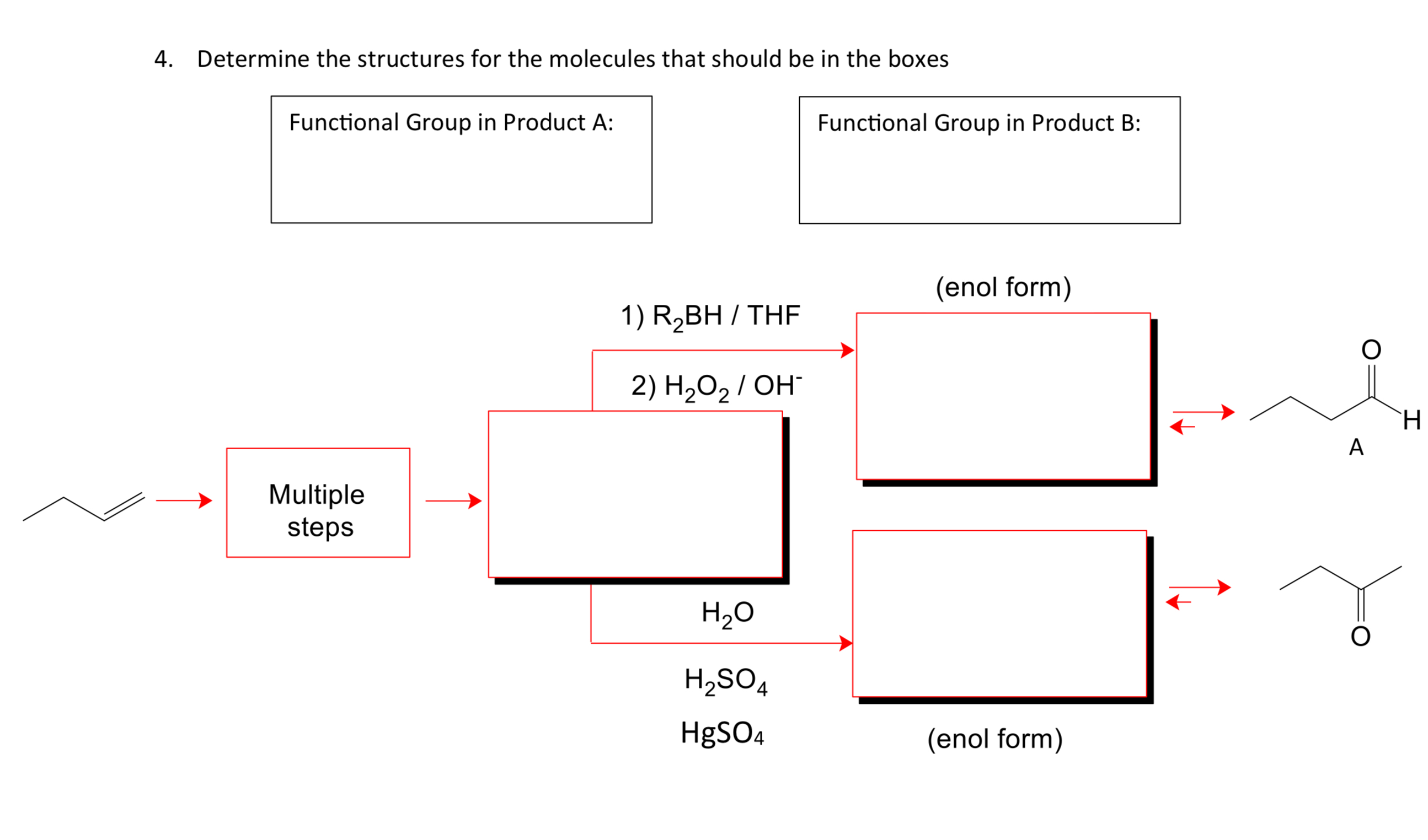 Solved Need help in determining the structures for the | Chegg.com