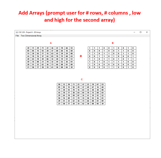 Develop a GUI menu-based program to support | Chegg.com
