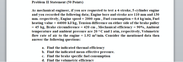 Solved Problem II Statement (50 Points) As mechanical | Chegg.com