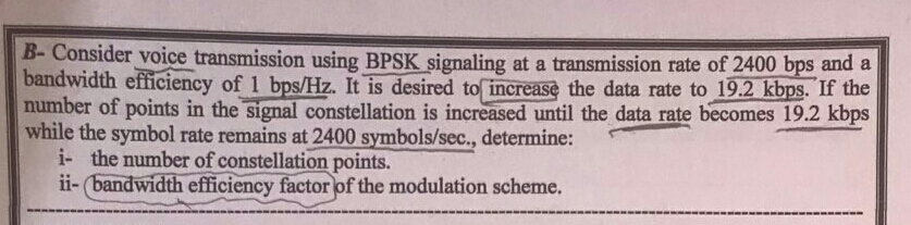 B- Consider voice transmission using BPSK signaling | Chegg.com