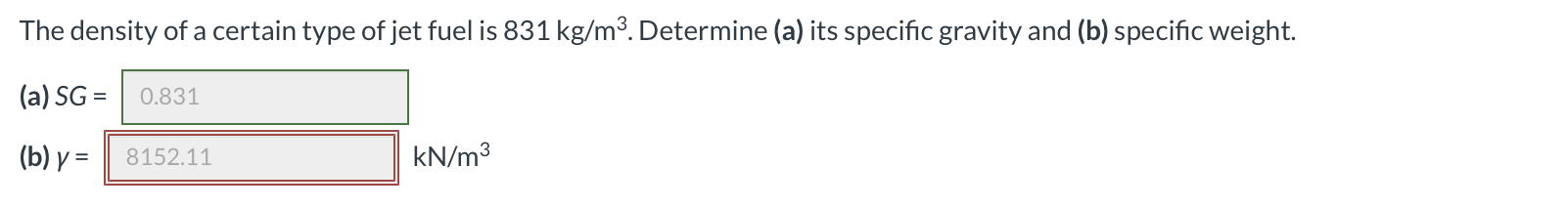 Solved The density of a certain type of jet fuel is 831 | Chegg.com