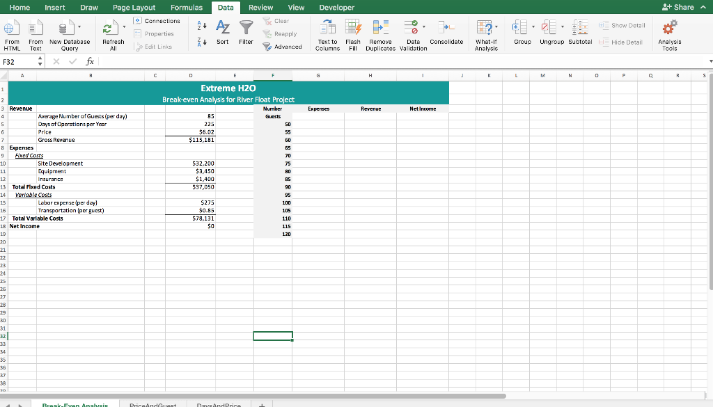 Solved Home Insert Draw Review View Developer + Share a | Chegg.com