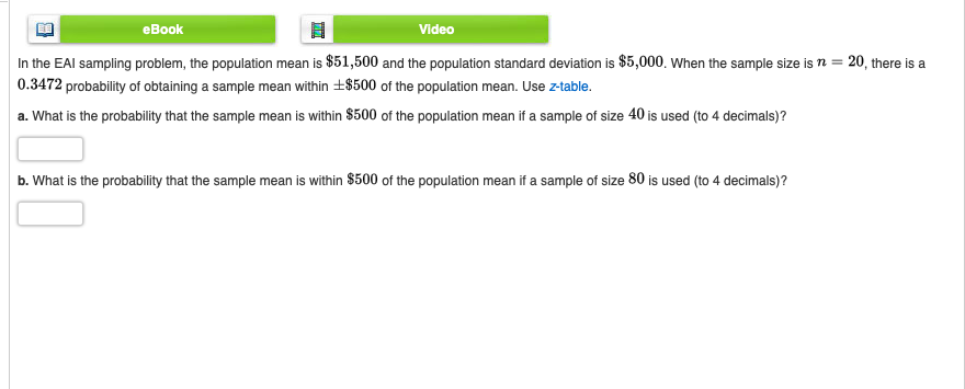 Solved eBook Video 20. there is a In the EAl sampling | Chegg.com