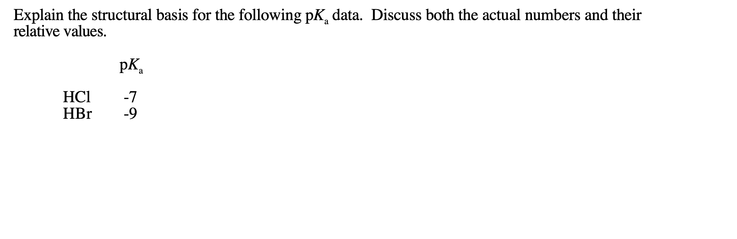 Solved Explain the structural basis for the following pKa | Chegg.com