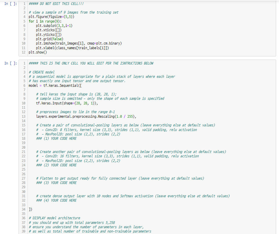 In [ ]: 1 \# Ipip install tensorflow In [ ]: 1 \#\#\# | Chegg.com