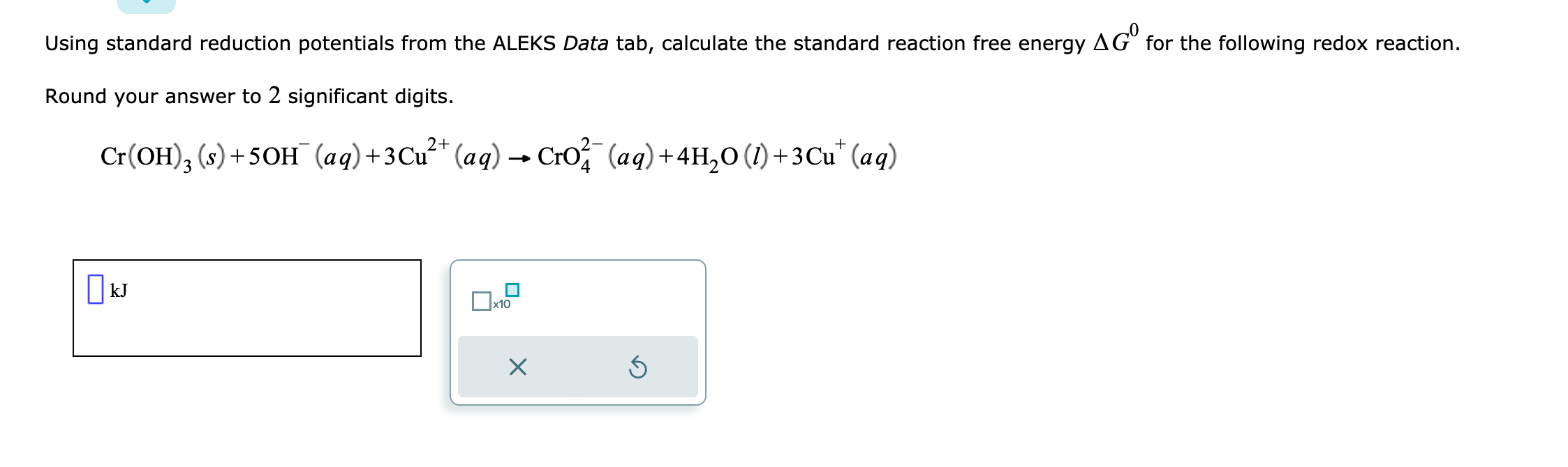 Solved Using standard reduction potentials from the ALEKS | Chegg.com