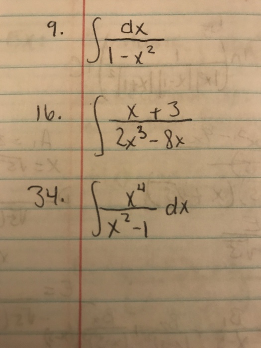 Solved Evaluate Integral Dx 1 X 2 Integral X 3 2x 3