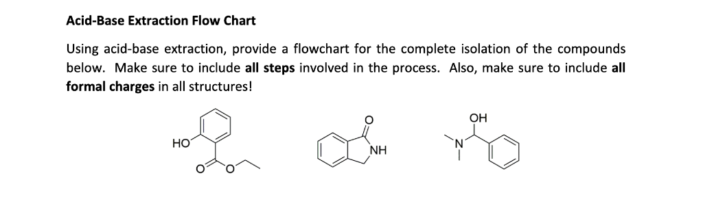 Solved Acid-Base Extraction Flow Chart Using acid-base | Chegg.com