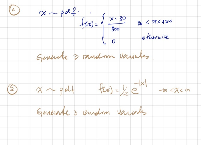 Solved please help! Need 3 random variables for eachThe | Chegg.com