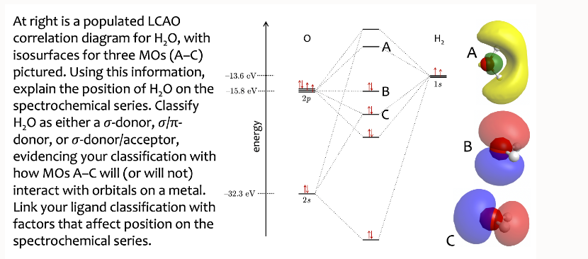 At right is a populated LCAO correlation diagram for | Chegg.com