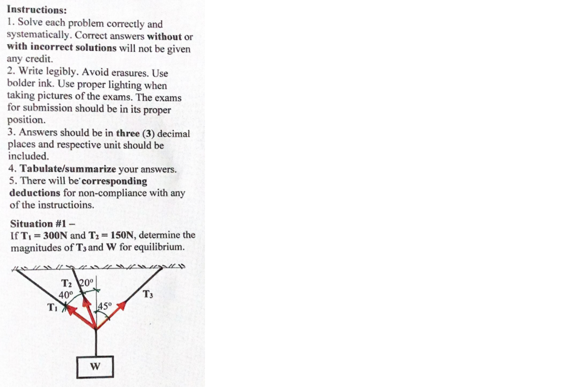 Solved Instructions: 1. Solve each problem correctly and | Chegg.com