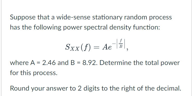 Suppose that a wide-sense stationary random process | Chegg.com