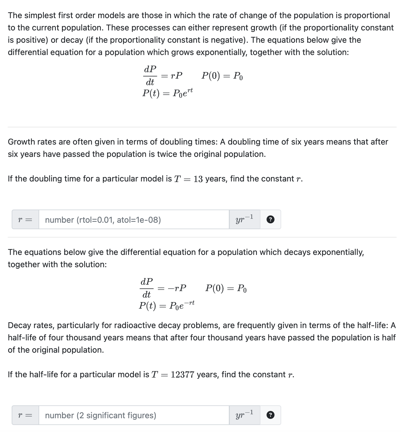 Solved The simplest first order models are those in which | Chegg.com