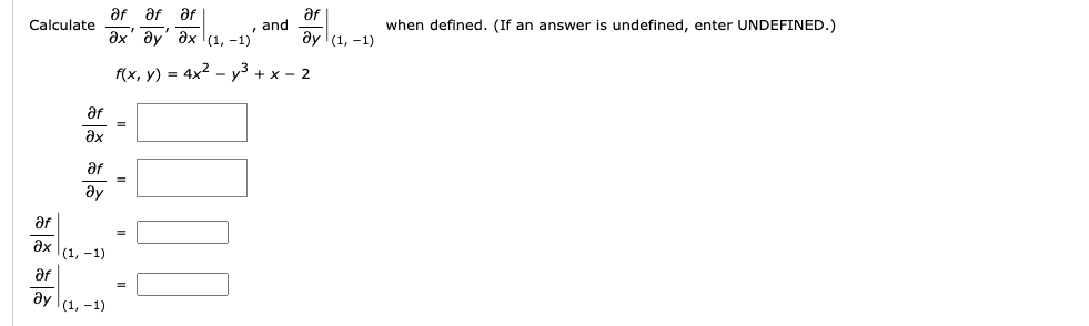 Solved Calculate when defined. (If an answer is undefined, | Chegg.com