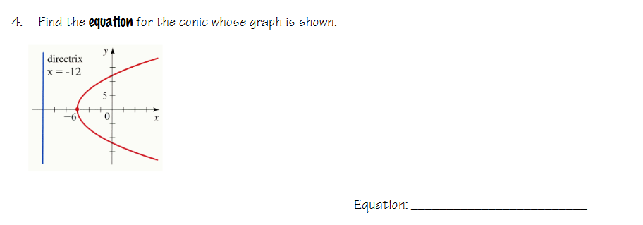 Solved 4. Find the equation for the conic whose graph is | Chegg.com