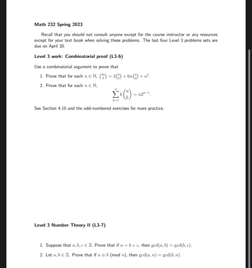 Solved Recall that you should not consult anyone except for | Chegg.com