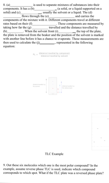 Solved Gas Chromatography and Thin-Layer Chromatography | Chegg.com