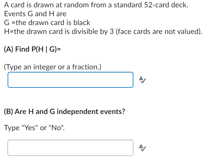 Solved A card is drawn at random from a standard 52-card | Chegg.com