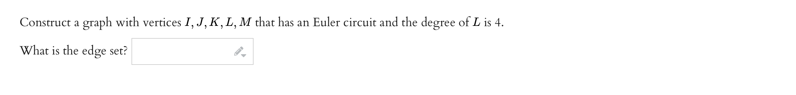 Solved Construct A Graph With Vertices Hijklm That Has 