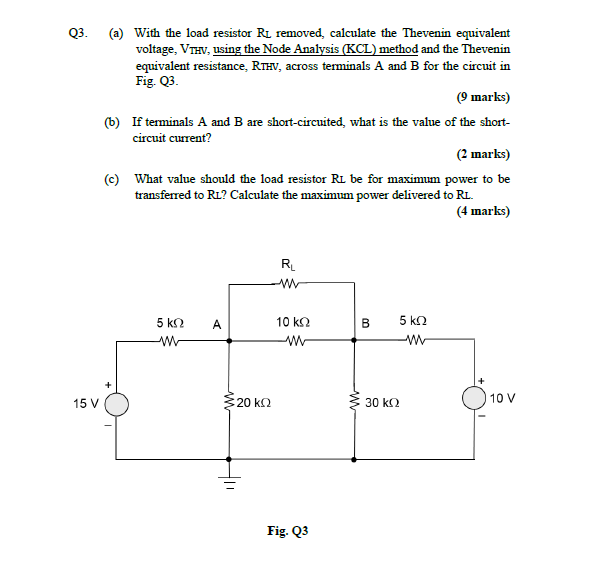 Solved (a) With the load resistor RL removed, calculate the | Chegg.com