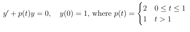 Solved Differential Equations: Discontinuous | Chegg.com