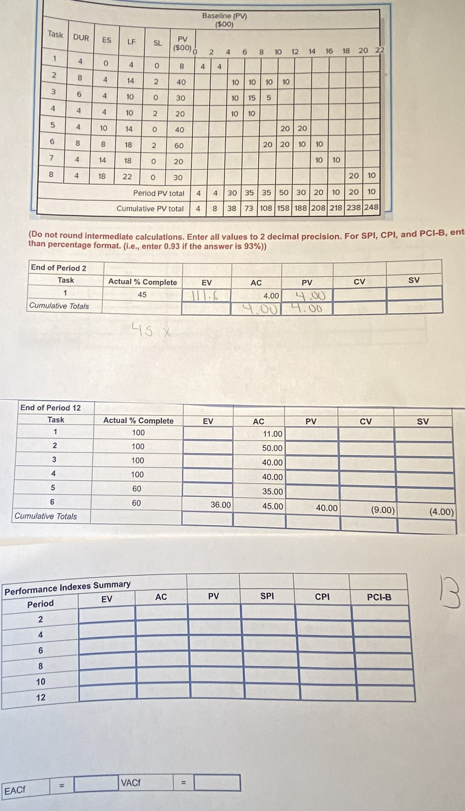 Solved (Do not round intermediate calculations. Enter all | Chegg.com