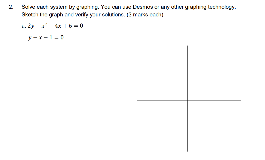 Solved Solve each system by graphing. You can use Desmos or | Chegg.com