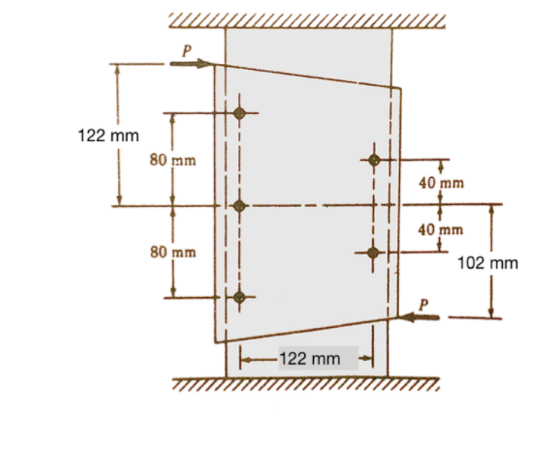 Solved The figure shows a plate that is fastened to a fixed | Chegg.com