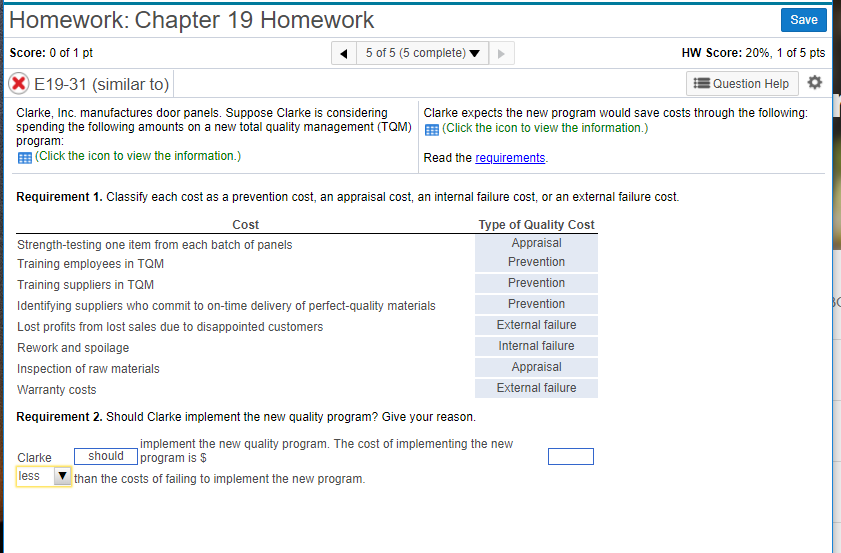 Solved Homework: Chapter 19 Homework Score: 0 of 1 pt | Chegg.com