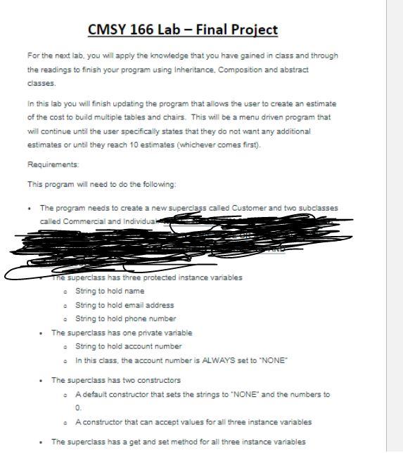 CMSY 166 Lab - Final Project For the next lab, you | Chegg.com