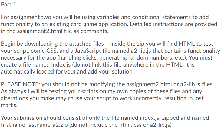 Solved JavaScript Assignment HTML FILE: