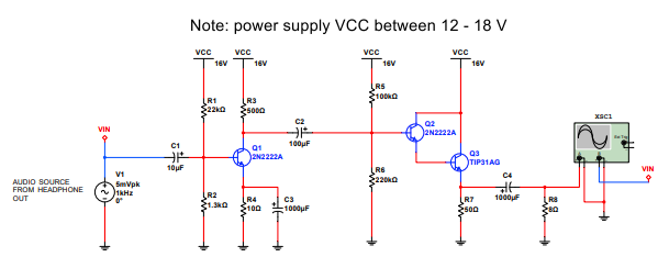 This is a 2 stage audio amplifier circuit. R2 is a | Chegg.com
