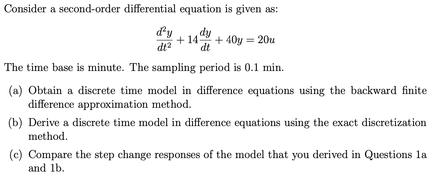 Consider a second-order differential equation is | Chegg.com