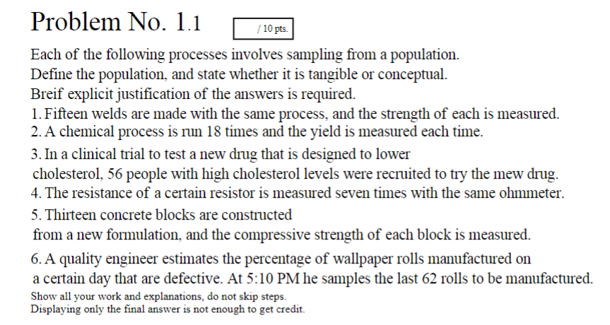 Solved Each of the following processes involves sampling | Chegg.com