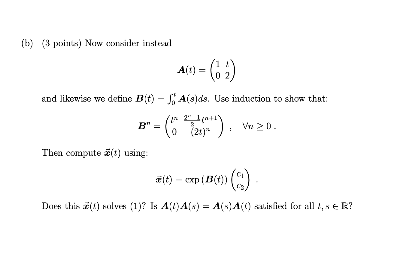 Solved Prob. 2 (6 points) We consider a system of two linear | Chegg.com