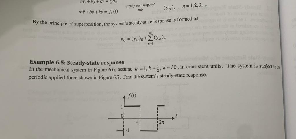 Solved Find the steady state response of the mechanical | Chegg.com