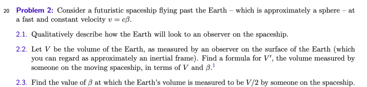 Solved 20 Problem 2: Consider a futuristic spaceship flying | Chegg.com Solved 20 Problem 2: Consider a futuristic spaceship flying | Chegg.com