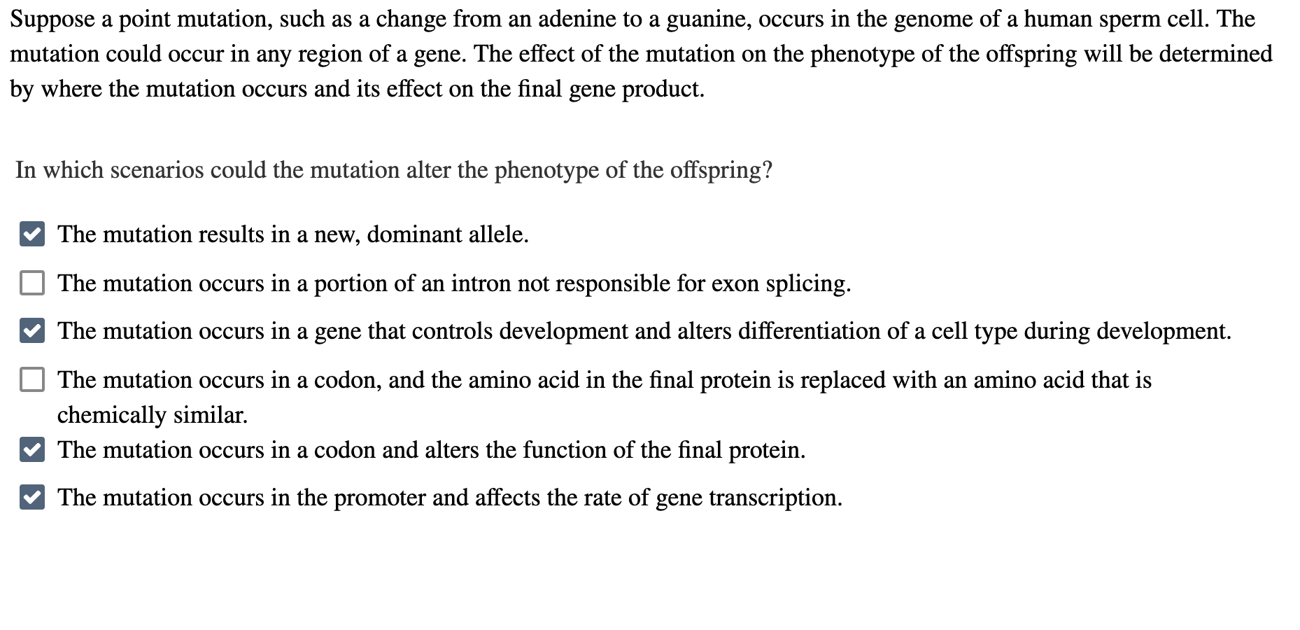 Solved Suppose a point mutation, such as a change from an | Chegg.com