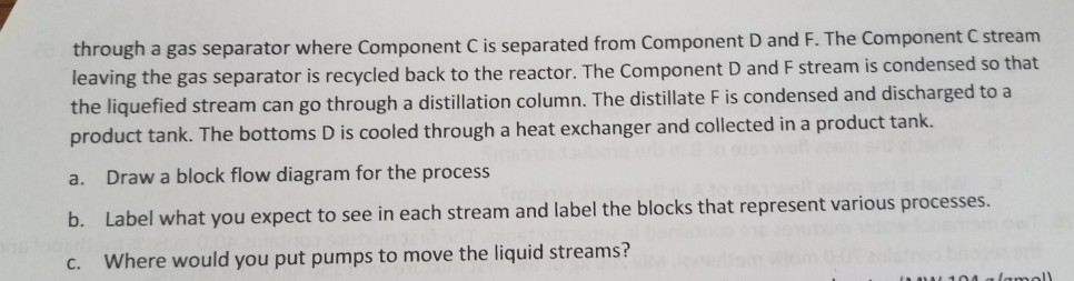 Solved 19. A liquid stream containing both Component A and B | Chegg.com