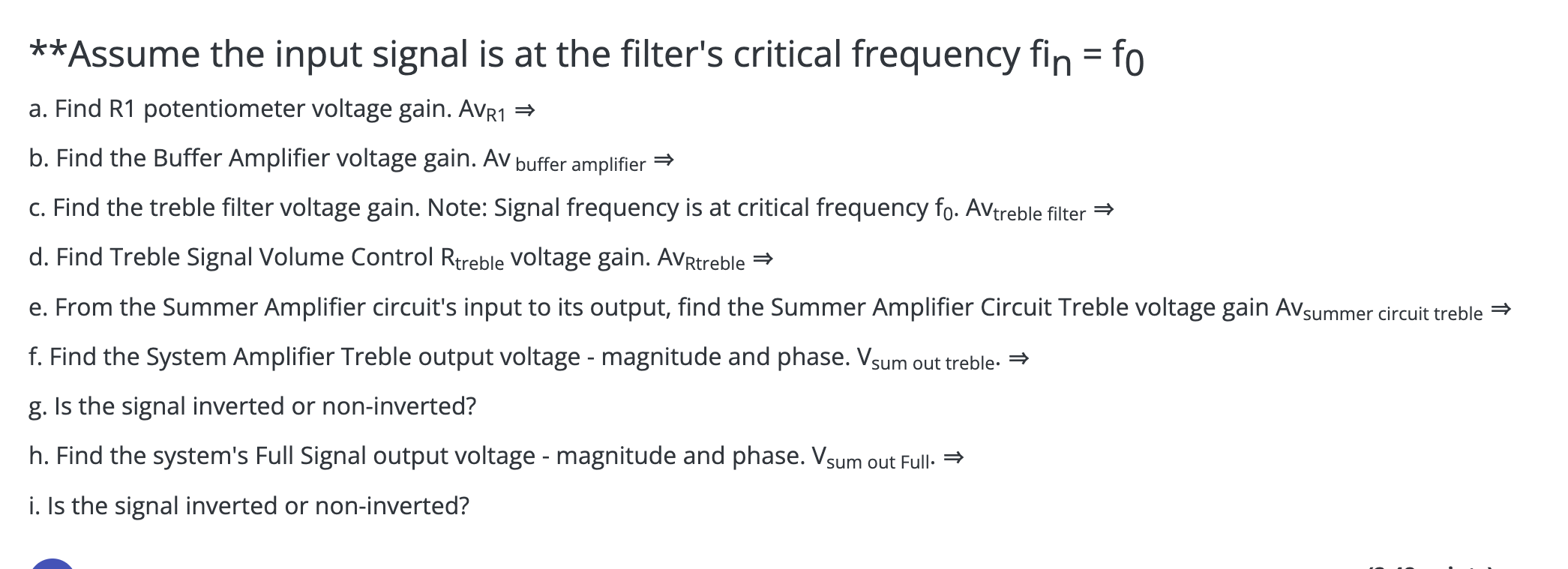 Solved Equalizer Music in Voltage (ein)=240mV with | Chegg.com