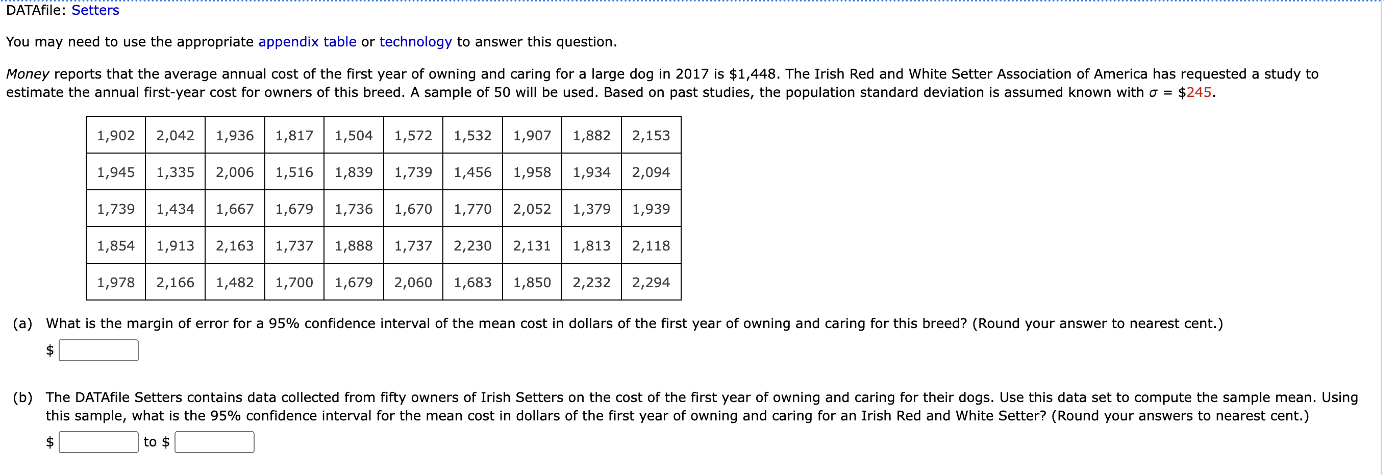 Solved DATAfile: Setters You may need to use the appropriate | Chegg.com