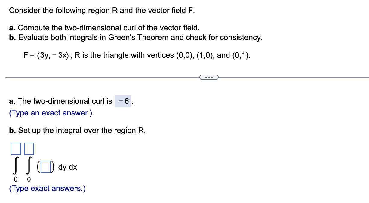 Consider the following region R and the vector field | Chegg.com