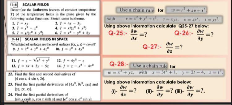 Solved [1-6 SCALAR FIELDS Determine the isotherms (curves of | Chegg.com