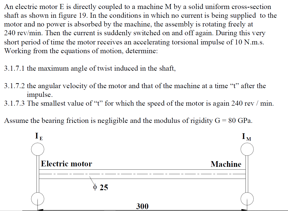 Solved An electric motor \\( \\mathrm{E} \\) is directly | Chegg.com