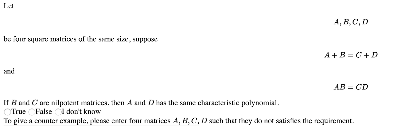 Solved If yes, prove it. If no, please indicate a counter | Chegg.com