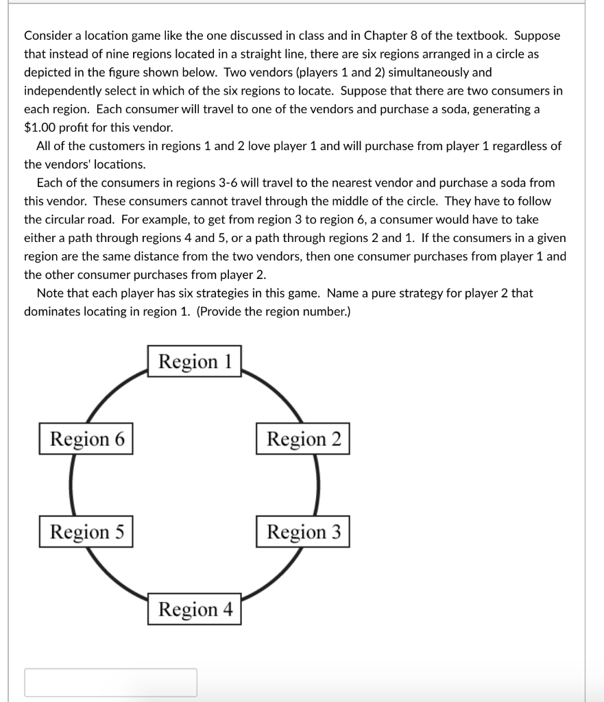 Consider a location game like the one discussed in | Chegg.com