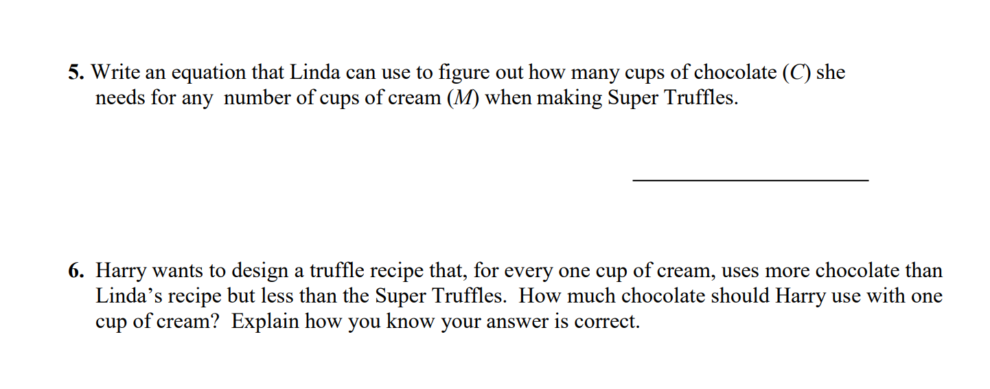 Solved Linda makes chocolate truffles. The recipe for 20 | Chegg.com