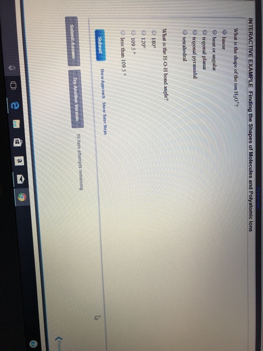 Solved INTERACTIVE EXAMPLE Finding the Shapes of Molecules | Chegg.com