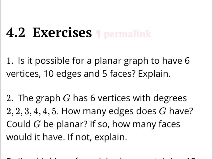 Solved Is it possible for a planar graph to have 6 vertices, | Chegg.com Solved Is it possible for a planar graph to have 6 vertices, | Chegg.com