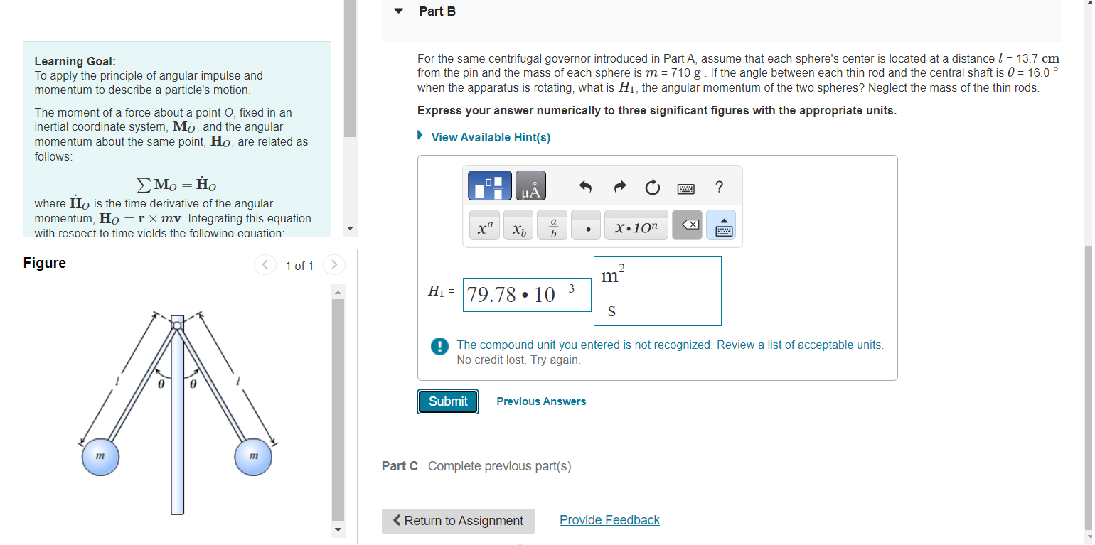 Solved Learning Goal: To apply the principle of angular | Chegg.com